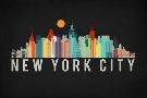 'New York City - City Vector Opacity - Black Version - Lantern Press ...