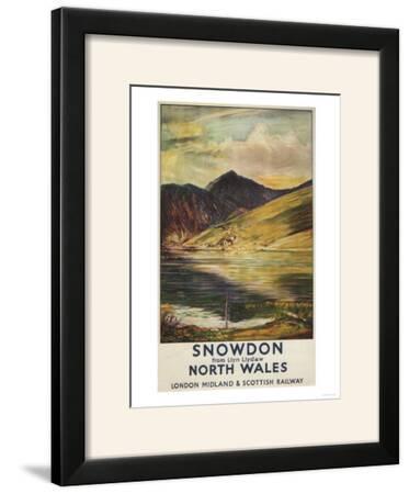 'North Wales, England - Snowdon Mountain View Railway Poster' Framed ...