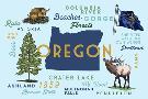 'Oregon - Typography & Icons - Lantern Press Artwork' Art - Lantern ...