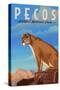 'Pecos National Historical Park - Mountain Lion - Lithograph - Lantern ...