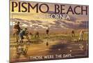 Pismo Beach, California - Clam Diggers Prints - Lantern Press ...