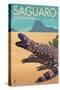 Saguaro National Park, Arizona - Gila Monster - Lithograph - Lantern ...