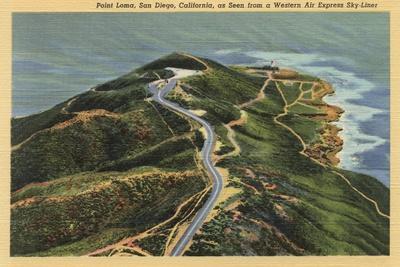 'San Diego, California - Aerial View of Point Loma' Poster - Lantern ...