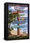 'San Diego, California - Destination Sign' Print - Lantern Press ...