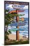 'San Diego, California - Destination Sign' Print - Lantern Press ...