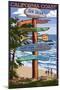 'San Diego, California - Destination Sign' Print - Lantern Press ...