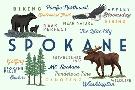 Spokane, Washington - Typography & Icons - Lantern Press Artwork ...