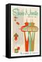 'The Space Needle - Simple Block Color - Mid Century Modern Graphic ...