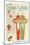 'The Space Needle - Simple Block Color - Mid Century Modern Graphic ...