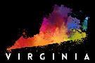 Virginia - State Abstract Watercolor - Black Background - Lantern Press ...