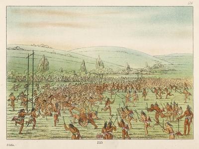 'Large Crowd of Native Americans Play Lacrosse' Photographic Print ...