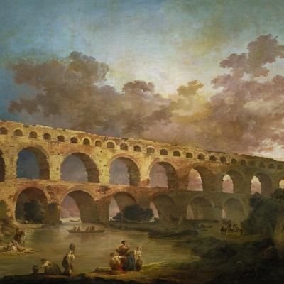 'Le Pont Du Gard, 1787' Giclee Print - Hubert Robert | AllPosters.com