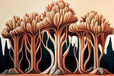 'Abstract Dragon Tree Forest' Prints - Lea Faucher | AllPosters.com