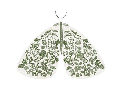 'Green And White Moth' Prints - Leah Straatsma | AllPosters.com