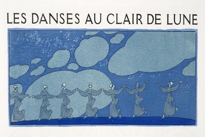 'Les Danses Au Clair De Lune, Illustration from Les Chansons De Bilitis ...