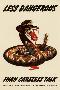 'Less Dangerous Than Careless Talk Snake WWII War Propaganda' Prints ...