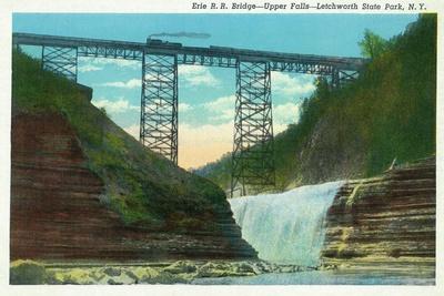 'Letchworth State Park, New York - View of Erie Railroad Train on ...