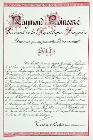 'Letter from Raymond Poincaré, President De La Republique Francaise ...