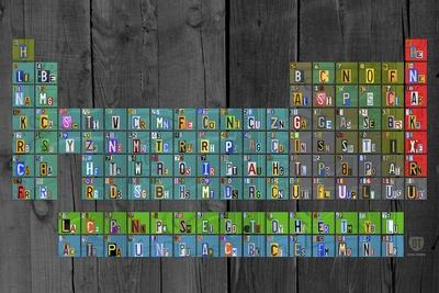 'License Plate - Periodic Table' Giclee Print - Design Turnpike ...