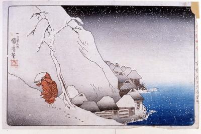 'Life of Nichiren, 1835. under the Snow in Tsukahara in Sado. Prints by ...