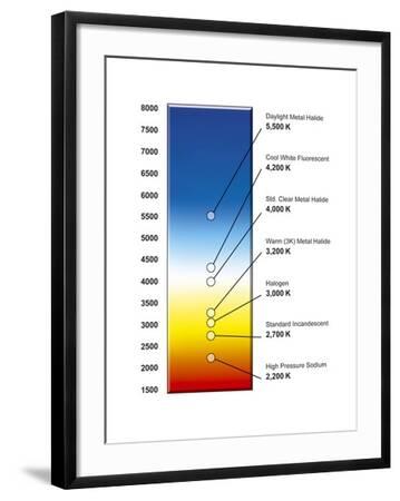 'Light Bulb Colour Temperature Spectrum' Photographic Print - Henning ...