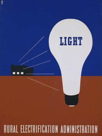 'Light: Rural Electrification Administration Poster' Photographic Print ...