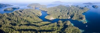 'Limestone islands covered by forest lie scattered amid Raja Ampat ...