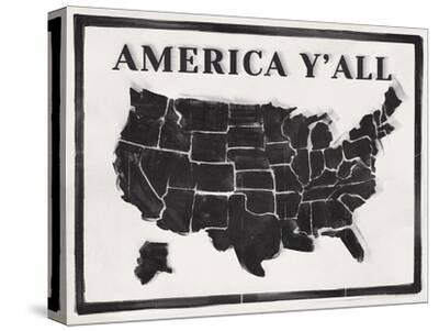 American Nostalgia - States Stretched Canvas Print - Lisa McCandless ...