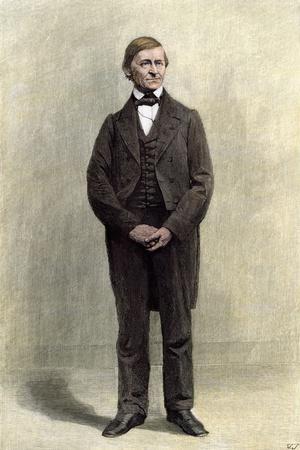'Literature: Portrait of Ralph Waldo Emerson (1803-1882), American ...