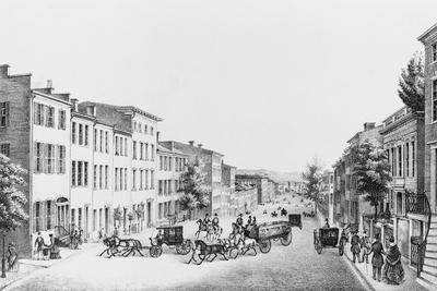 'Lithograph Depicting Lower Broadway in the 1830S' Giclee Print ...
