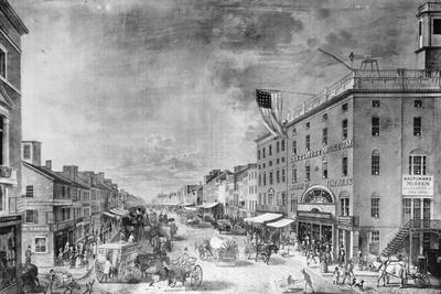 Lithograph of Street Scene in Baltimore Giclee Print | AllPosters.com