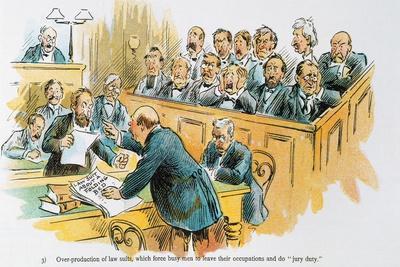 'Litigation Cartoon' Giclee Print | AllPosters.com