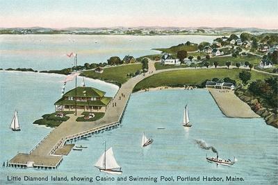 'Little Diamond Island, Portland Harbor, Maine' Prints | AllPosters.com