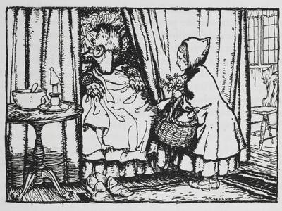 'Little Red Riding Hood and the Big Bad Wolf' Giclee Print | AllPosters.com