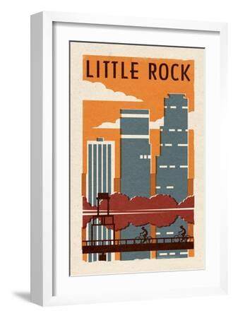 'Little Rock, Arkansas - Woodblock' Posters - Lantern Press ...