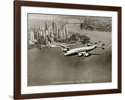 'Lockheed Constellation, New York 1950' Giclee Print - Clyde Sunderland ...