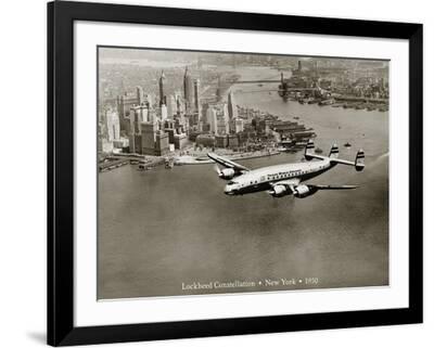 'Lockheed Constellation, New York 1950' Giclee Print - Clyde Sunderland ...