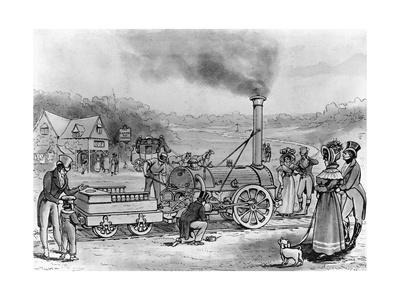 'Locomotive Engine, the Rocket, 1830 Lithograph' Giclee Print ...