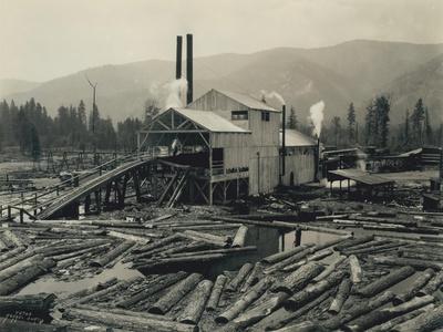 'Logging Mill, Circa 1929' Giclee Print - Asahel Curtis | AllPosters.com