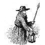 'London Nightwatchman Going Through the Streets with His Pike and ...