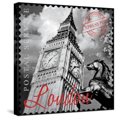 'London Stamp' Stretched Canvas Print - The Vintage Collection ...