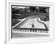 Liberace at the 'Piano' Shaped Pool in His Home Premium Photographic ...