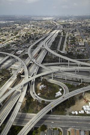 'Los Angeles, Aerial of Judge Harry Pregerson Interchange and Highway ...