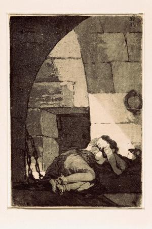 'Los Caprichos: Woman in Prison, 1797-1798 (Red and Sanguine Wash ...