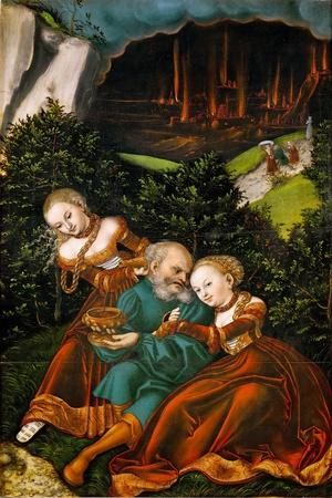 'Loth Et Ses Filles - Lot and His Daughters - Lucas Cranach, the Elder ...
