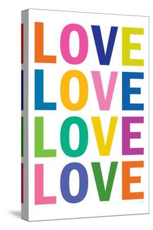 'Love (Colorful, White)' Stretched Canvas Print | AllPosters.com