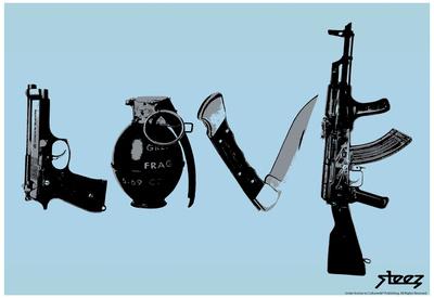 'Love (Weapons) Light Blue Steez Poster' Prints - Steez | AllPosters.com