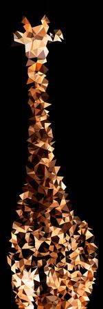 'Low Poly Safari Art - Giraffes - Black Edition III' Posters - Philippe ...