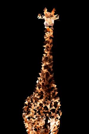 'Low Poly Safari Art - Giraffes - Black Edition' Prints - Philippe Hugonnard | AllPosters.com