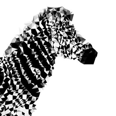 'Low Poly Safari Art - Zebra Profile - White edition II' Prints ...